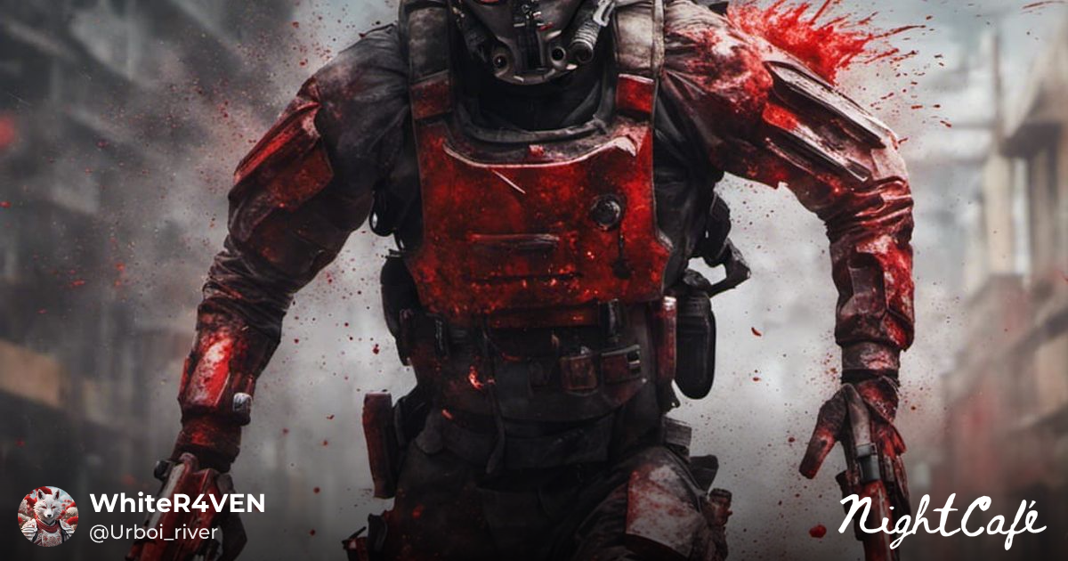 Futuristic bloody soldier - Futuristic Soldier in Warzone, P...