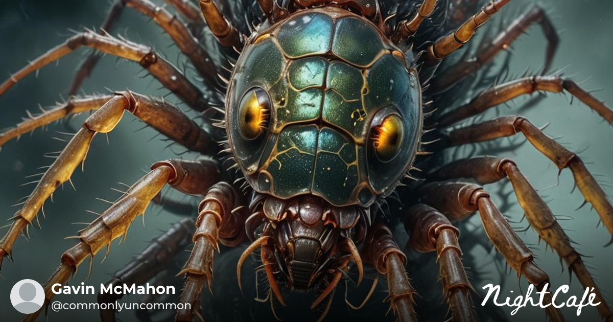 Monstrous Louse Embodiment of Death in Dark Realis... - AI Art