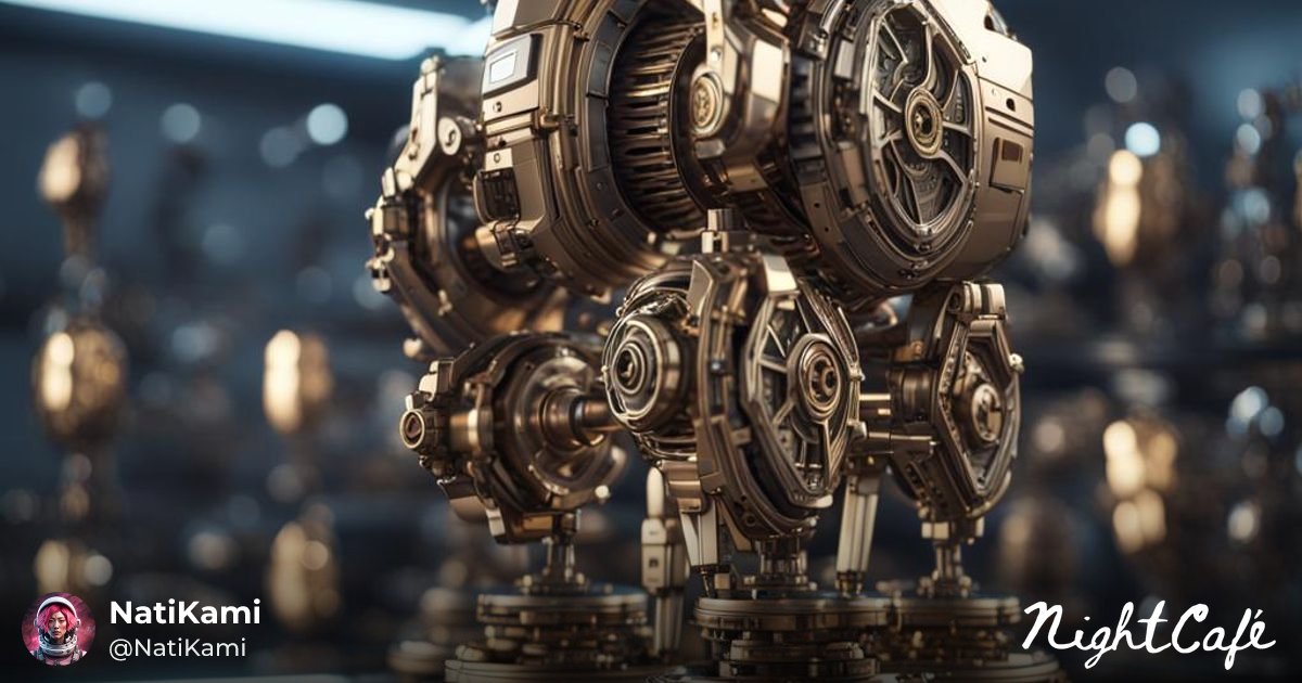 Engine Trophy - Futuristic Sci-Fi Trophies in Polished Metal