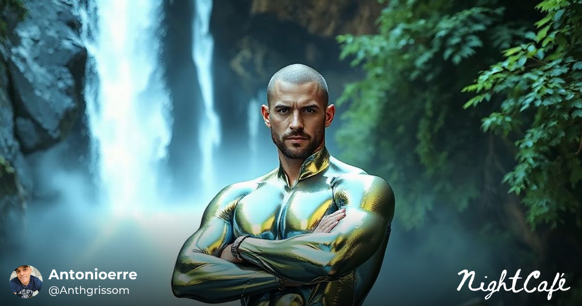 Chrome paint bodybuilder. - Chrome Bodybuilder Reflecting Na...