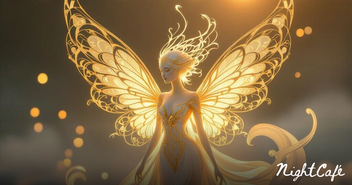 Ethereal golden creature - Ethereal Golden Creature in Sunr...