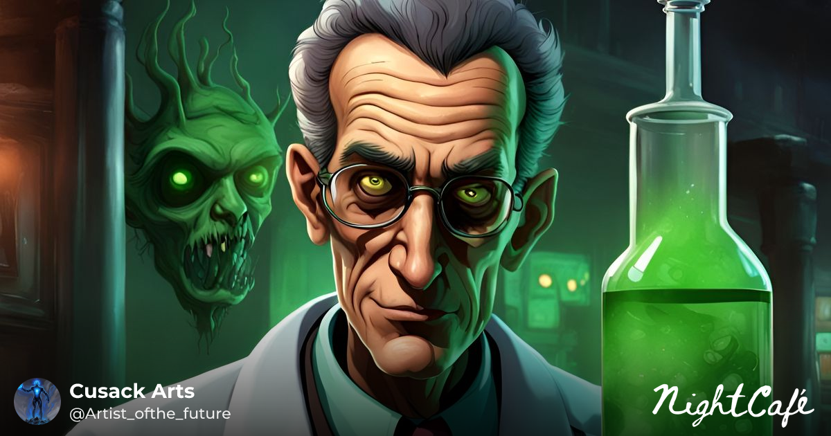 Devilish villains this is Dr. Helldrich and he wears a doctors lab coat ...