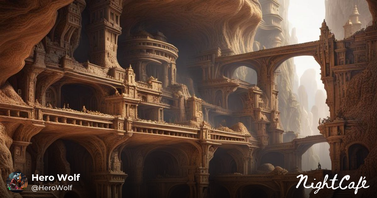 Underground lost city - Detailed Cross-Section of a Lost Und...