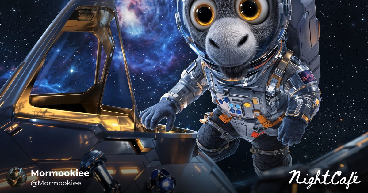 Asstronaut - Surreal Donkey Astronaut in Photorealistic 3D