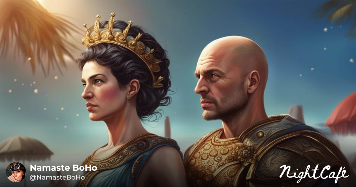 English King & Queen - Roman Emperor and Empress on the Beac...