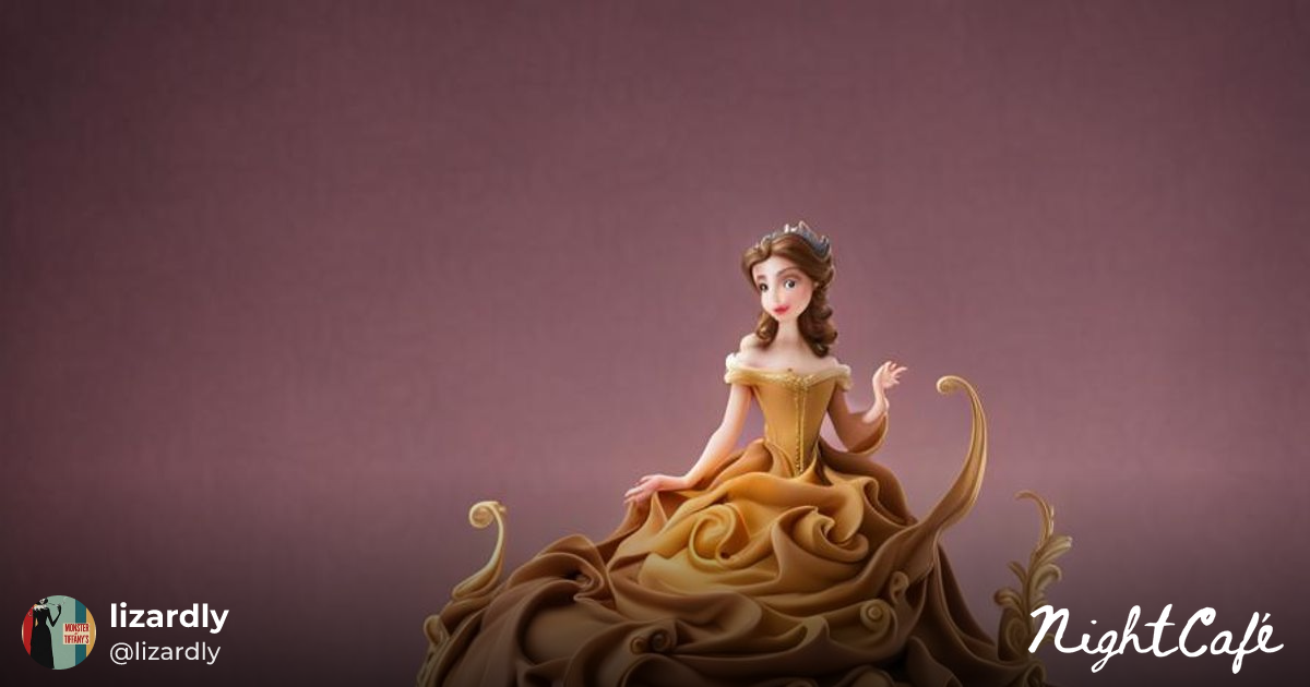 Belle - Disney Beauty and the Beast Cake in Baroque Rococo S...