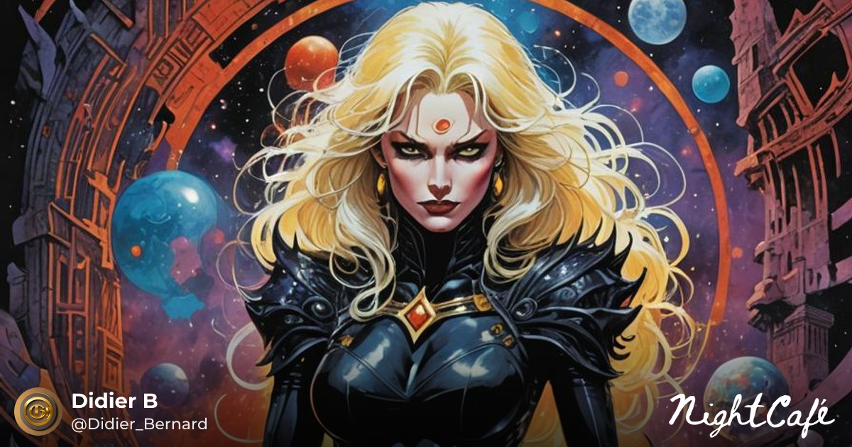 Ethereal Feline Overlord in Vibrant Cosmic Art - AI Art