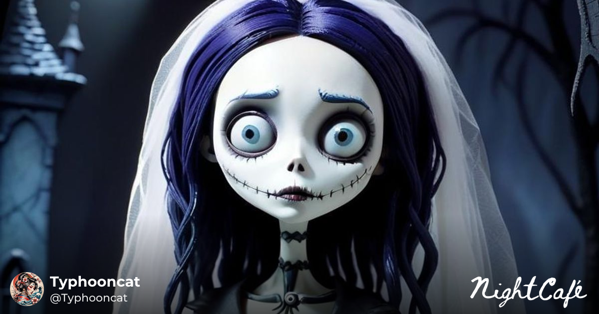 Claymation Goth Bride VI - Gothic Claymation Bride in Burton...