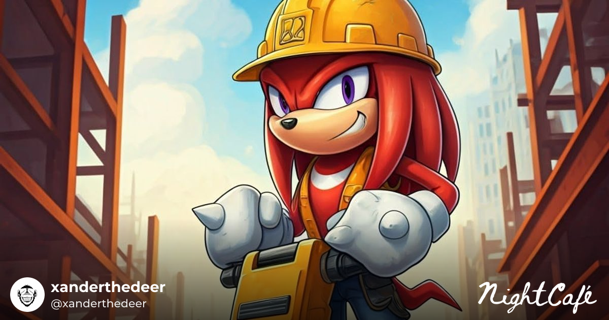 90s-Style Knuckles as a Construction Worker in a V... - AI Art