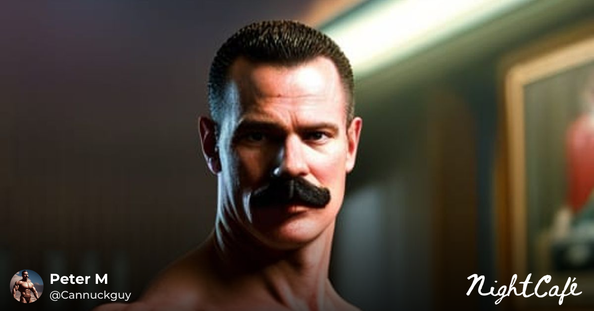 80s Bodybuilder Walks Into a Bar: Matte Painting - AI Art
