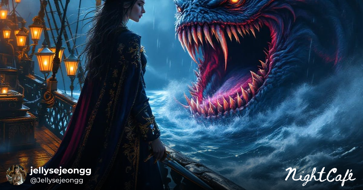 Kraken - Princess Pirate Battles Abyssal Kraken in Stormy Se...