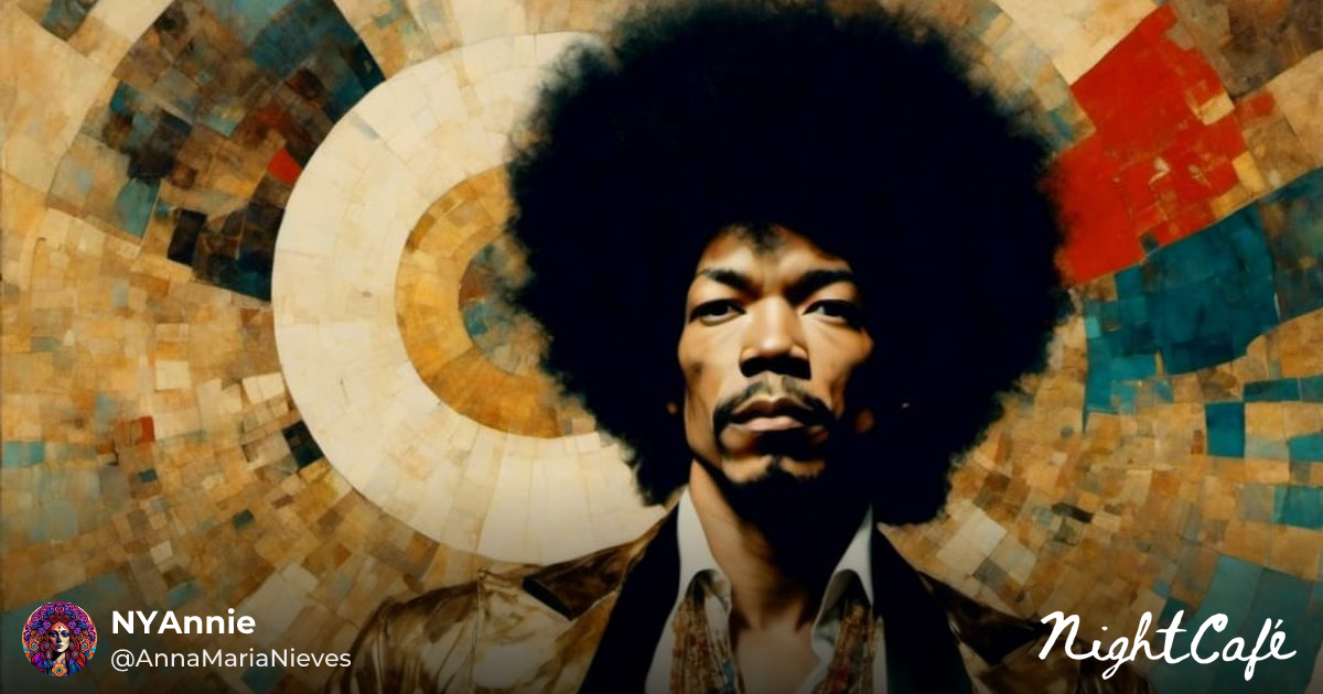 Psychedelic Afro Portrait in Collage Style - AI Art