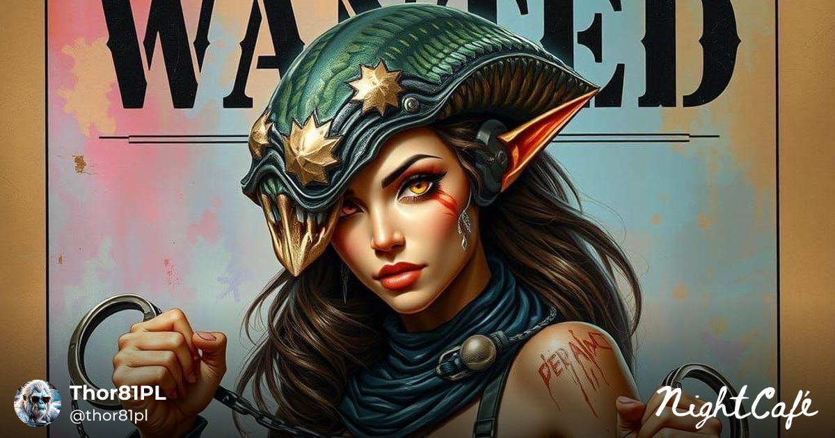 Wanted - Alien Outlaw Wanted Poster in Luis Royo Style