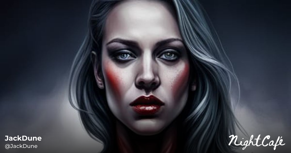 Obsidian Woman Weeping Blood: Sinister Dark Fantas... - AI Art