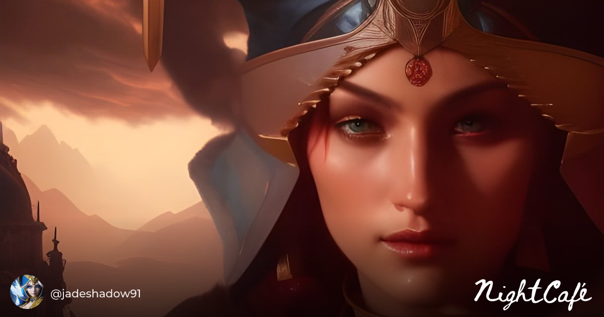 queen of rebellion - Dark Fantasy Queen Portrait in Deep Col...