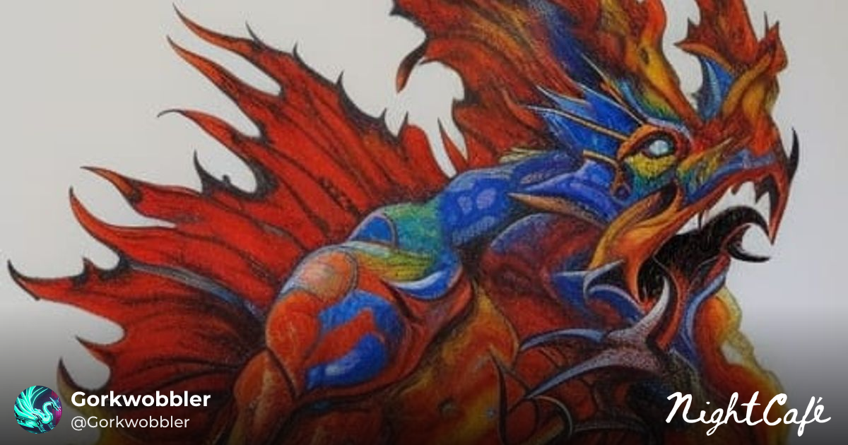 Stress demon - Abstract Expressionism Image of Emotional Str...