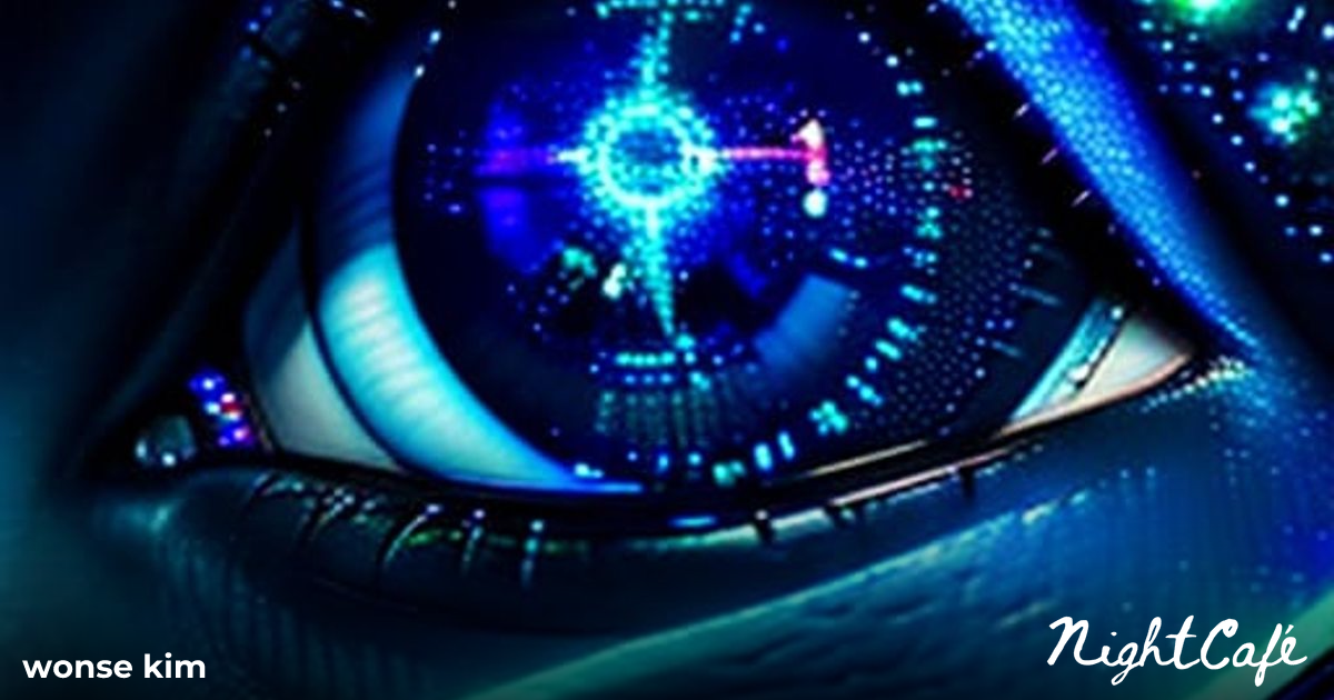 Cyberpunk Cyber-Whale with Cyborg Woman in Neon Li... - AI Art