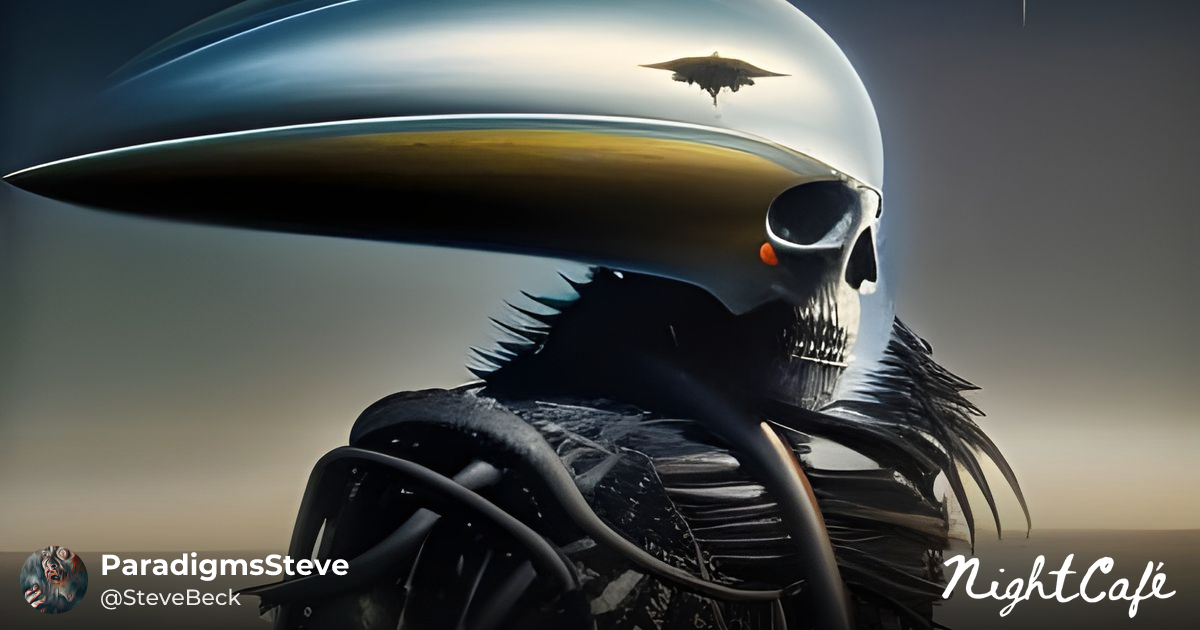 Chrome Top Demon Sniper - Skeleton Astronaut Skull in Cracke...