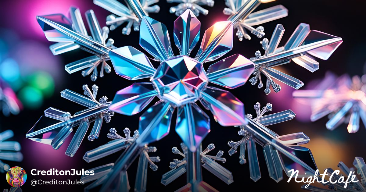 ice crystal/snowflake #5 - Holographic 3D Snowflake Crystal ...