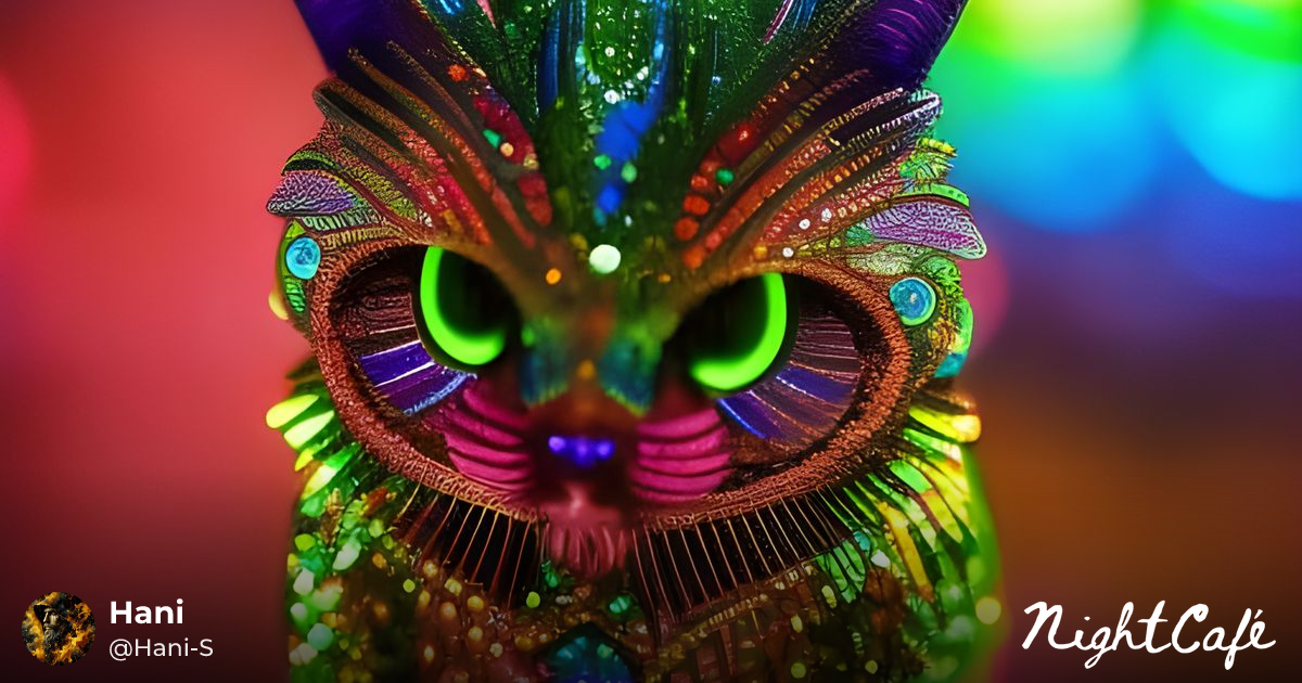 Rainbow Quantum Creature in Macro Photography - AI Art