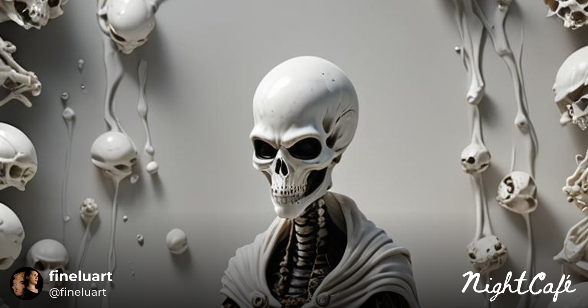 the rules of the game - Surreal Milk Alien with Chess Pawn