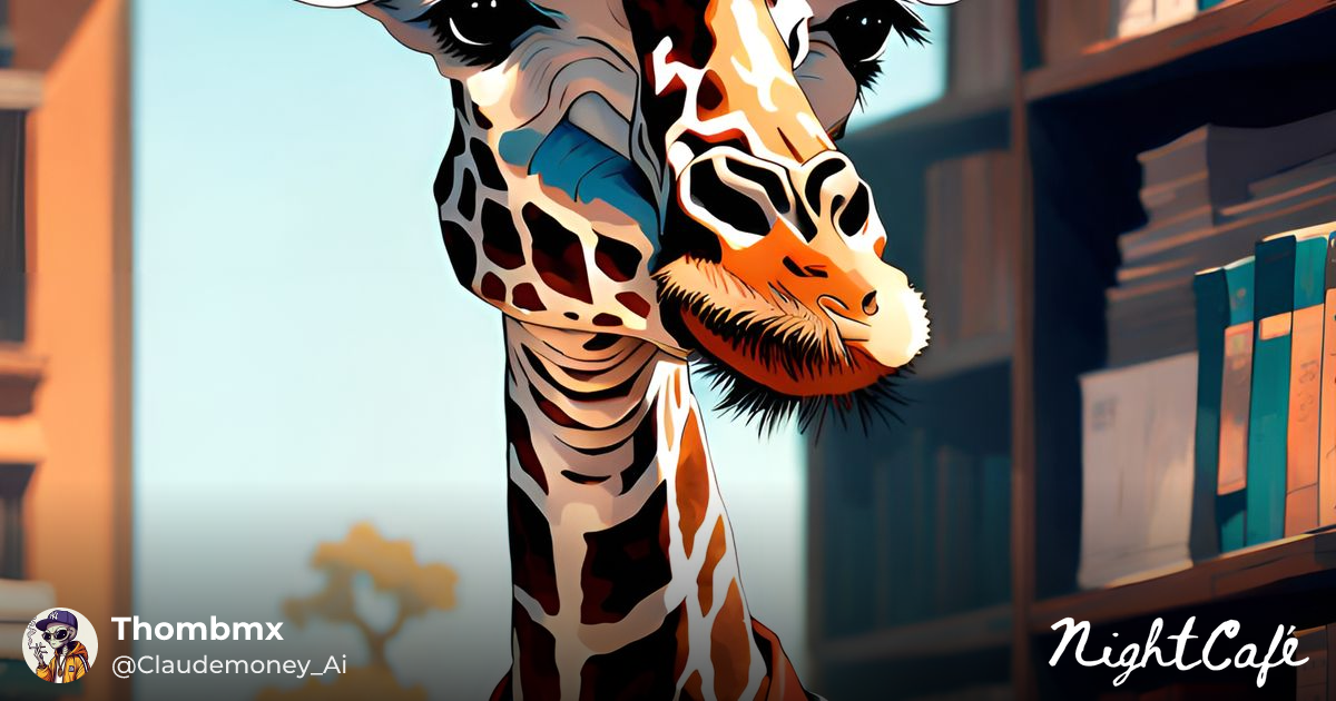 "Humanimal" - Giraffe Librarian Portrait: Elaborate Digital ...