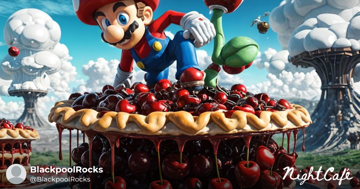 mario cherry pie - Cyborg Mario Climbs Out of Salvador Dali ...