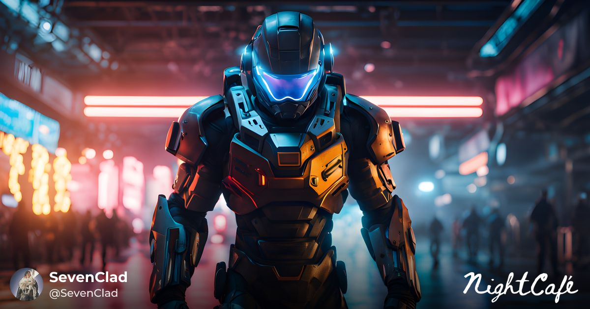 Gen 32 - Futuristic Interplanetary Warfare Combat Suit in Hy...