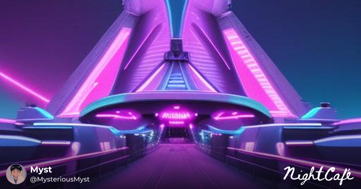 space mountain - Synthwave Neon Retro Space Mountain