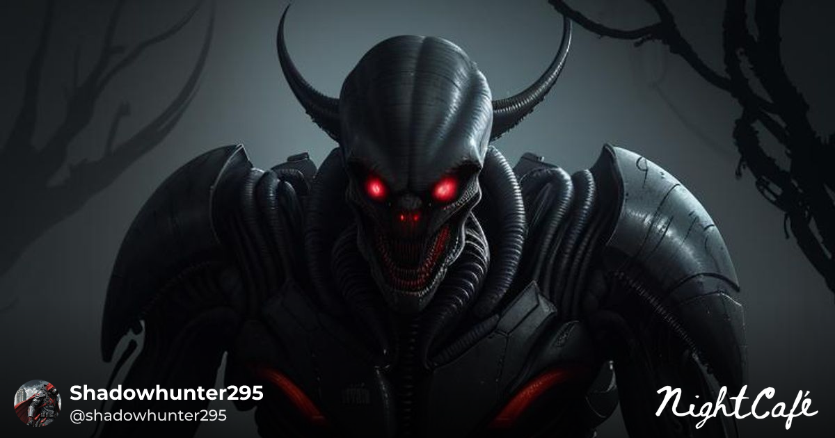 a cyborg alien demon - Xenomorph Horde Ambush: Sci-Fi Action...