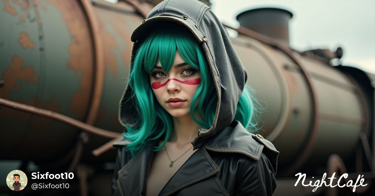 Joan Coldheadd, wearing two hoods and a hat, and wearing a pretentious ...