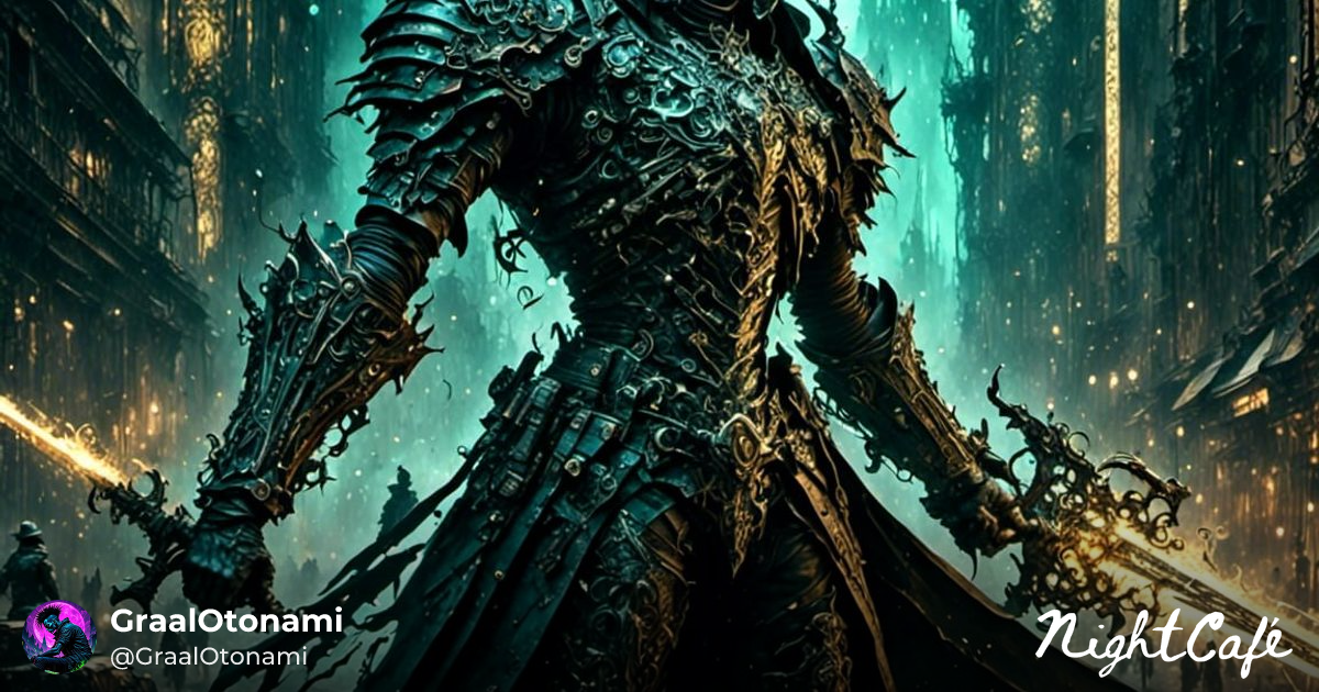 Cursed Knight - Magitech Swordsman with Laser Weapon in Cybe...