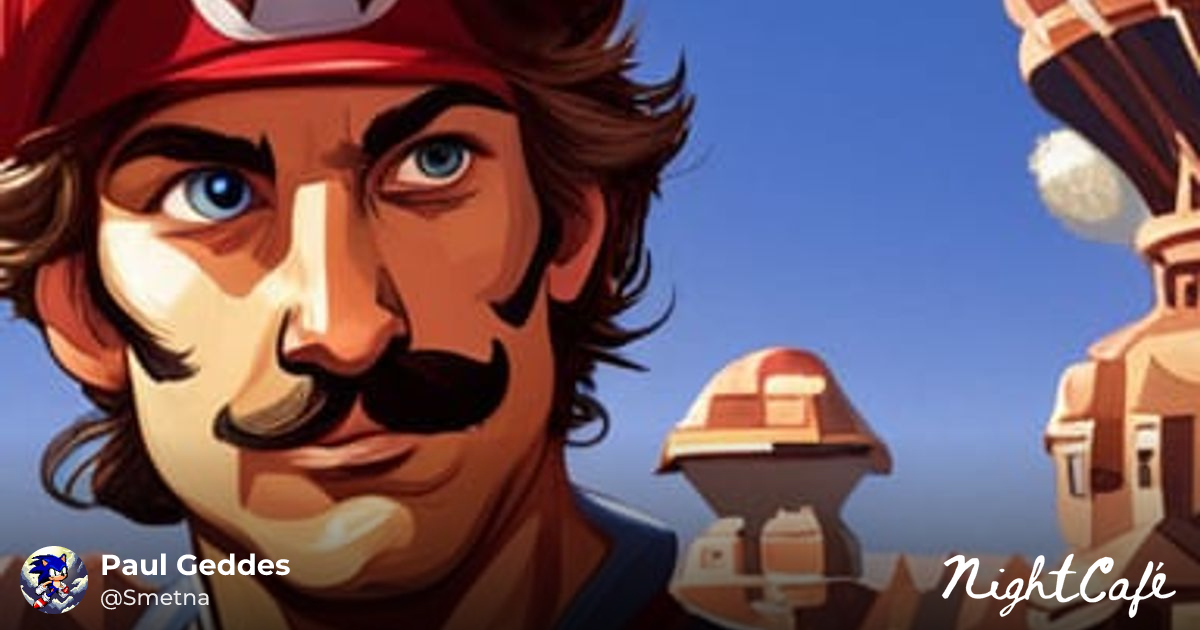 Handsome Mario - Stylized Mario Portrait from Super Mario Wo...