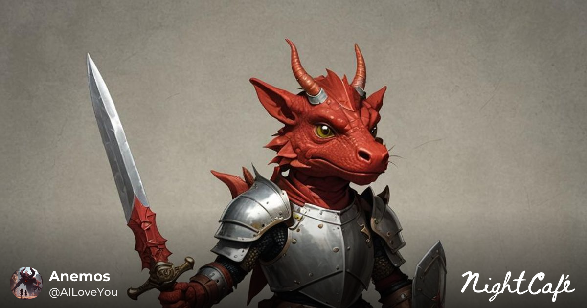 Xafna, the kobold Paladin - Armored Kobold Paladin with Swor...