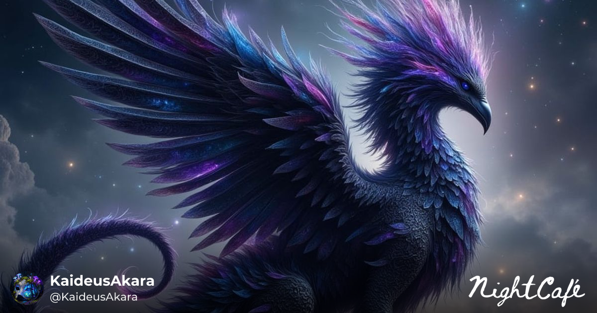 Cosmic feathered monster - Celestial Raven Monster on Dead M...