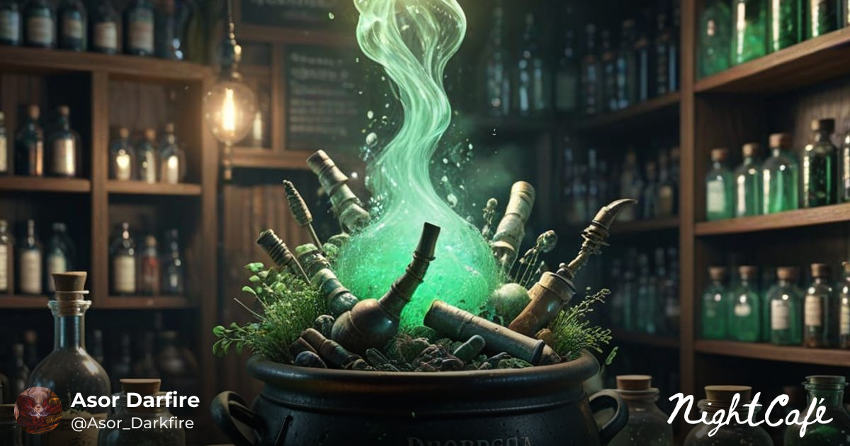 Mystical Apothecary Potion in Photorealistic Style - AI Art