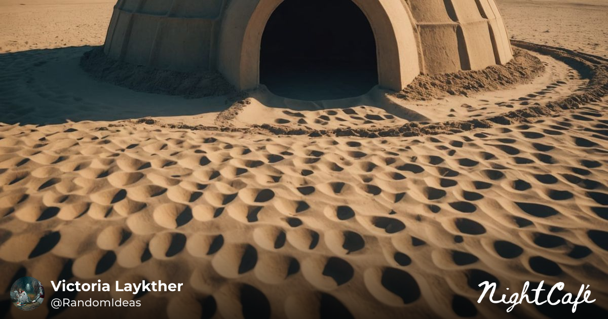 Sand igloo - Dramatic Sand Igloo in Cinematic Style