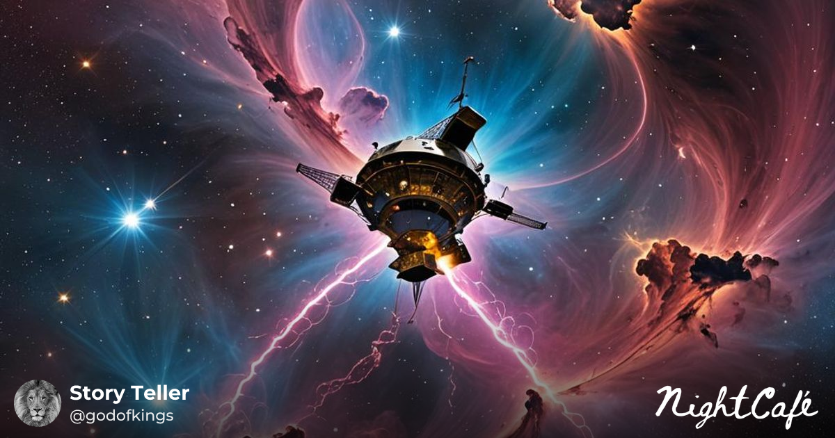 Stellar Voyager Emerges into a Luminous Nebula - AI Art