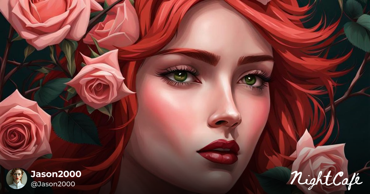 Laura - Pretty Girl Adorned with Thorns and Roses