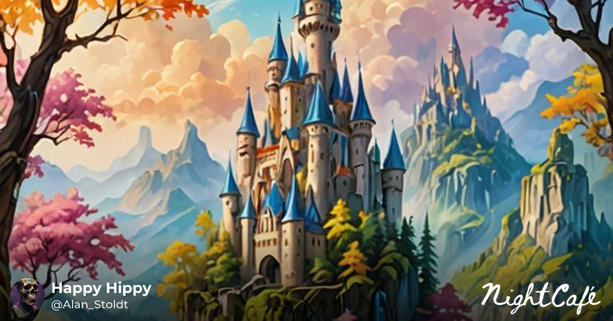 magical fae wild forest city surrounded by cliffs and waterfalls