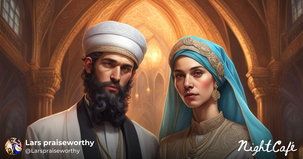 Haredi Jew and Muslim Wedding Portrait in Digital ... - AI Art