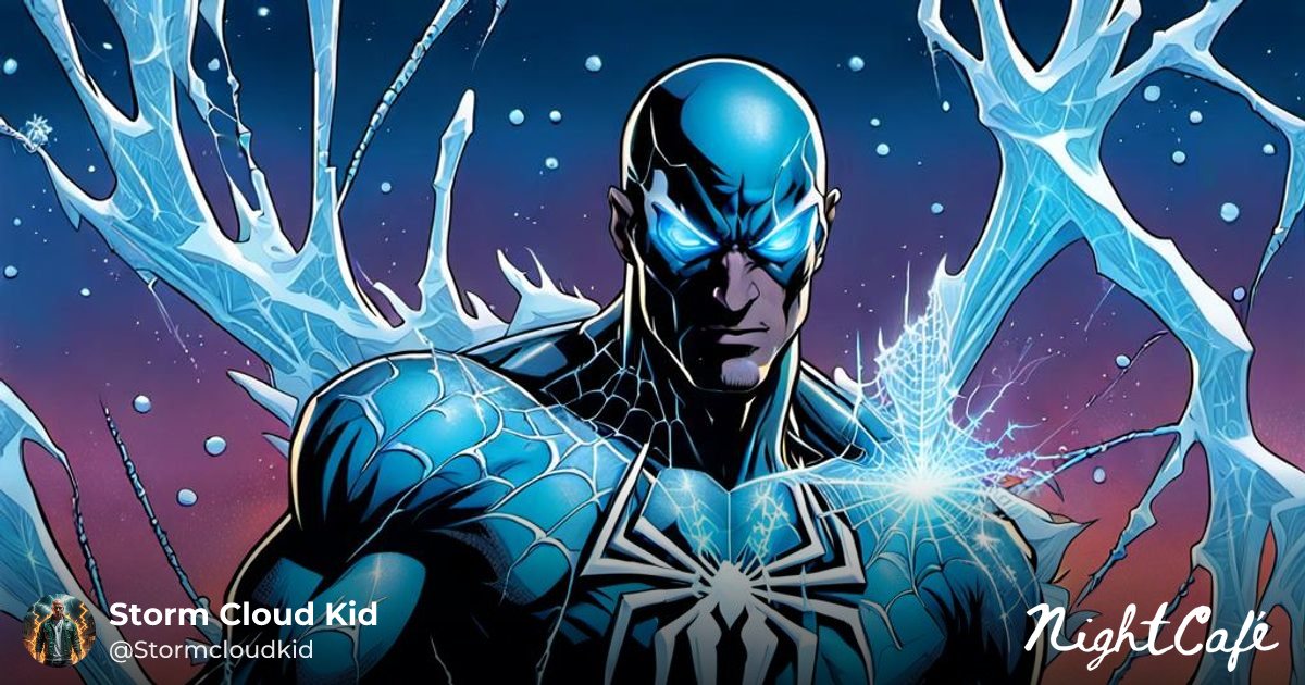 Frostbite 3 - Icy Comic Book Hero in Todd McFarlane Style