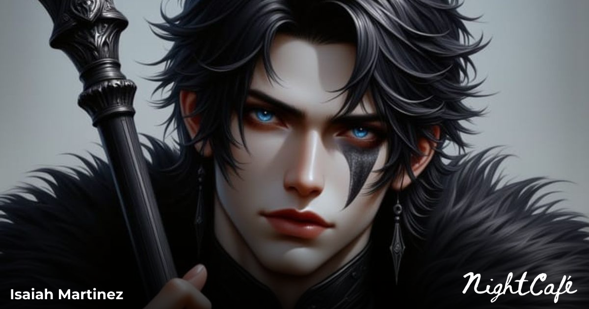 Brooding Warrior with Demonic Spear in Anime Style - AI Art