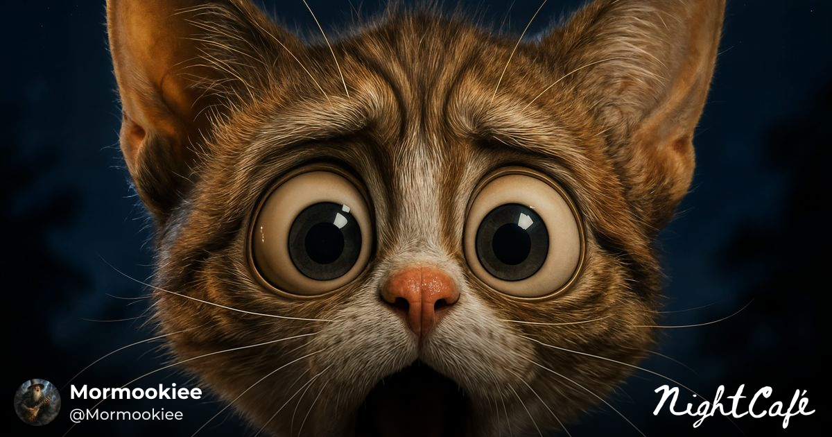 "Are you kitten me?" - Shocked Kitten CGI Caricature