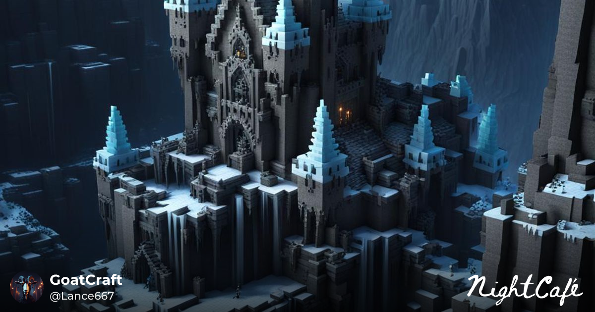 Castle Of Black Ice - Spooky Minecraft Black Ice Castle at N...