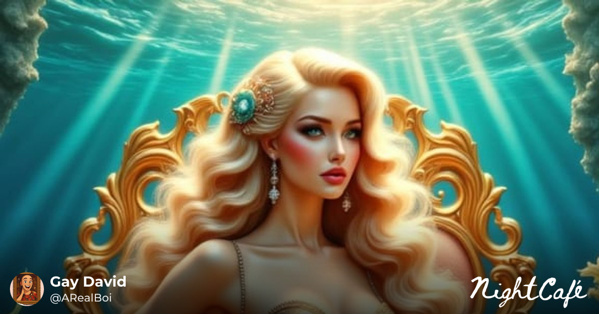 Amphitrite, Queen of the Sea - Regal Mermaid Queen in Art No...