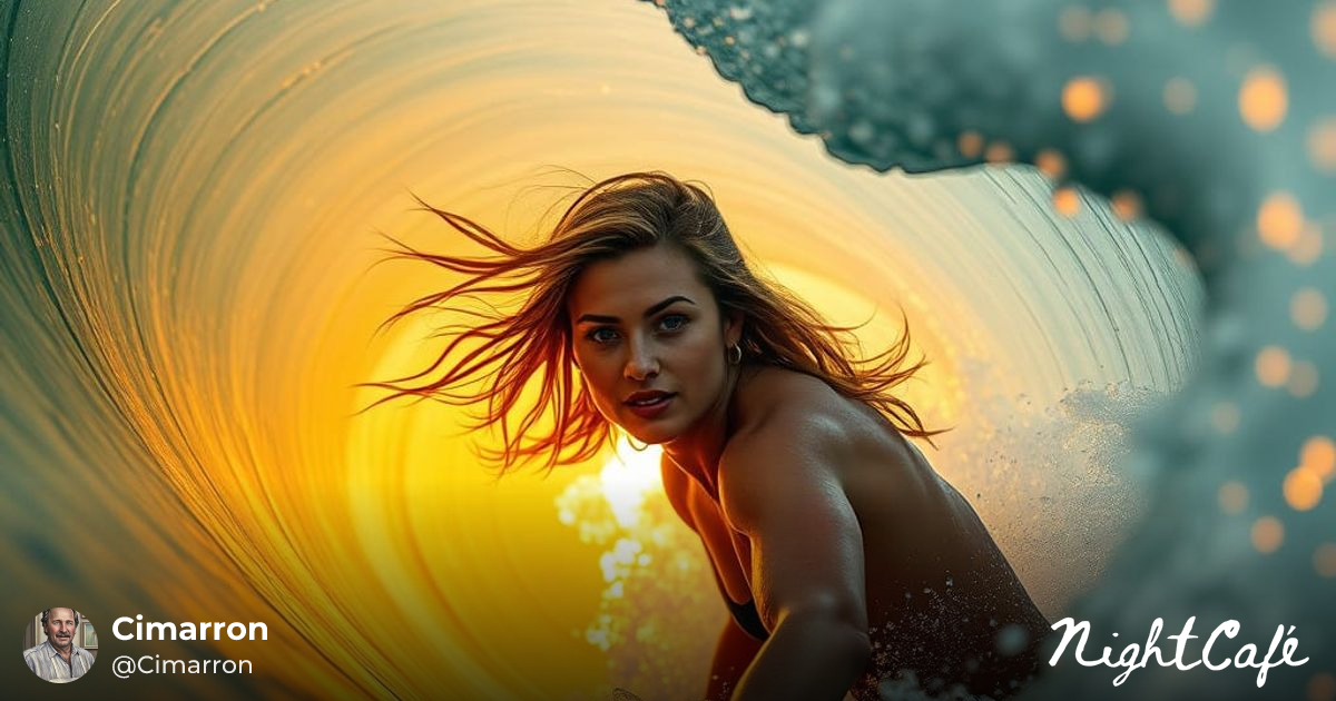 Beautiful woman, beautiful wave - Stunning Surfer Captured i...