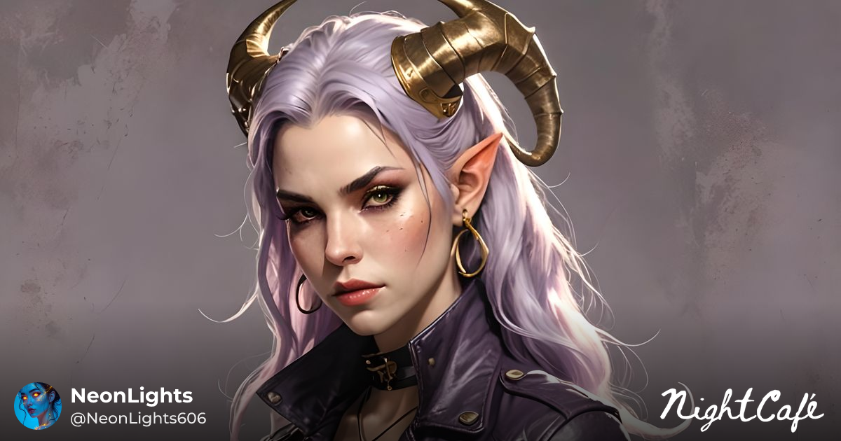 Tiefling with a punk aesthetic - Tiefling with a punk aesthe...