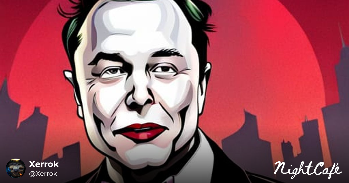 Elon Musk, the Joker - Elon Musk as the Joker Character