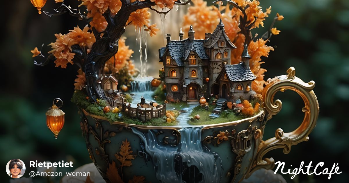 Autumn farm in a teacup - Autumn farm in a teacup